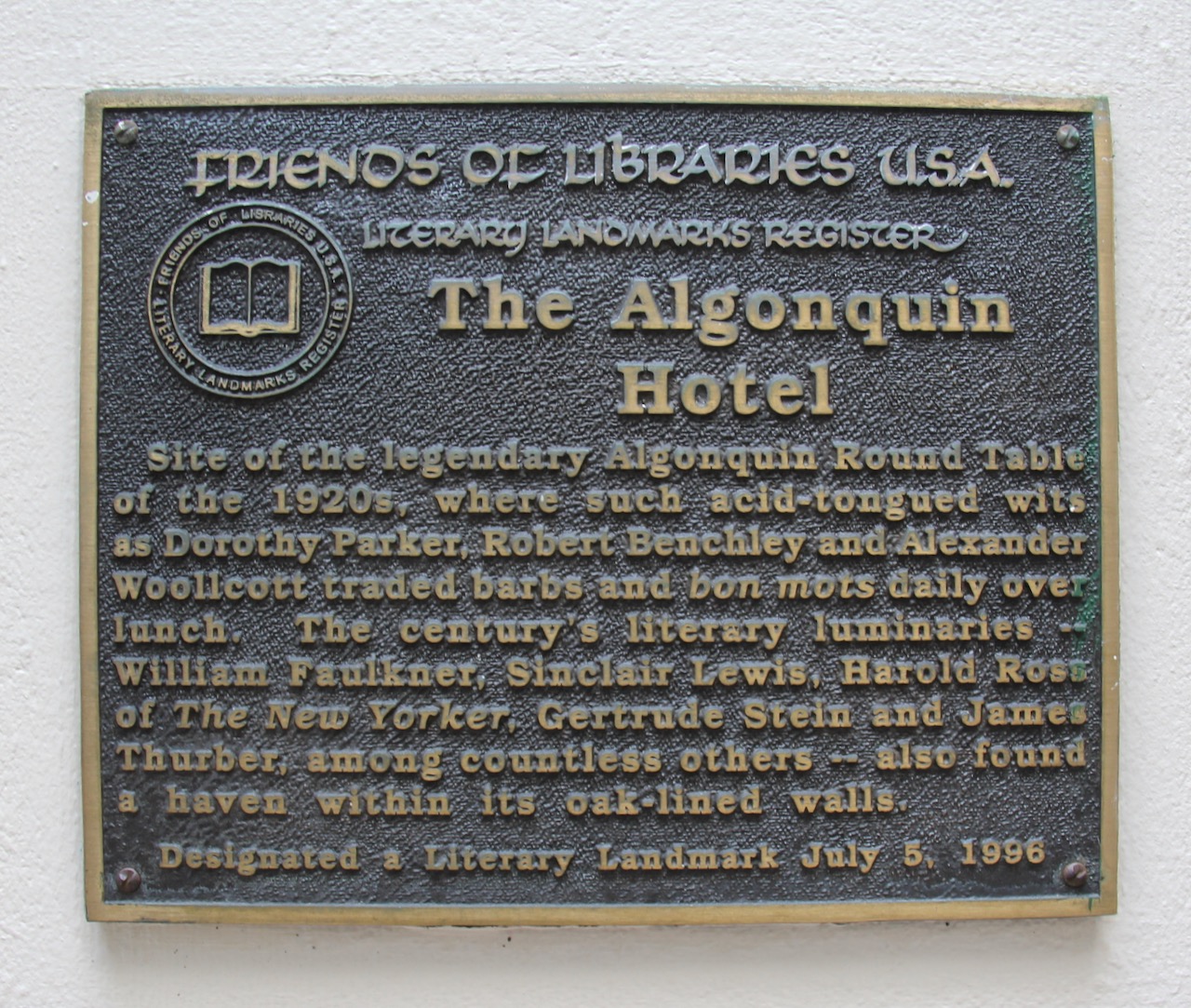 the round table restaurant at the algonquin hotel (ny ny) – austin ...